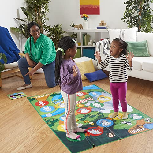 Hasbro Gaming Twister Junior Game, Animal Adventure 2-Sided Mat, 2 Games in 1, Party Game for Kids Ages 3 and Up, Indoor Game for 2-4 Players