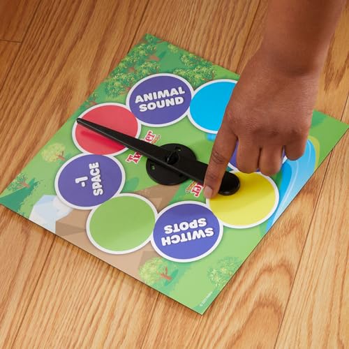 Hasbro Gaming Twister Junior Game, Animal Adventure 2-Sided Mat, 2 Games in 1, Party Game for Kids Ages 3 and Up, Indoor Game for 2-4 Players