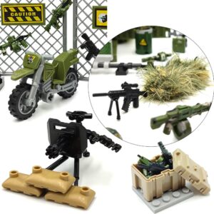 ZHX WW2 Army Military Guns Weapons and Armor Toy Thunder Containers Command Operations Building Block Toy Battle Sets for Kids