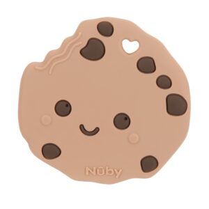 nuby all silicone chocolate chip cookie teether - 3+ months