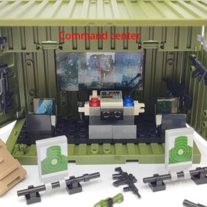 ZHX WW2 Army Military Guns Weapons and Armor Toy Thunder Containers Command Operations Building Block Toy Battle Sets for Kids