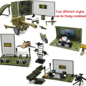 ZHX WW2 Army Military Guns Weapons and Armor Toy Thunder Containers Command Operations Building Block Toy Battle Sets for Kids