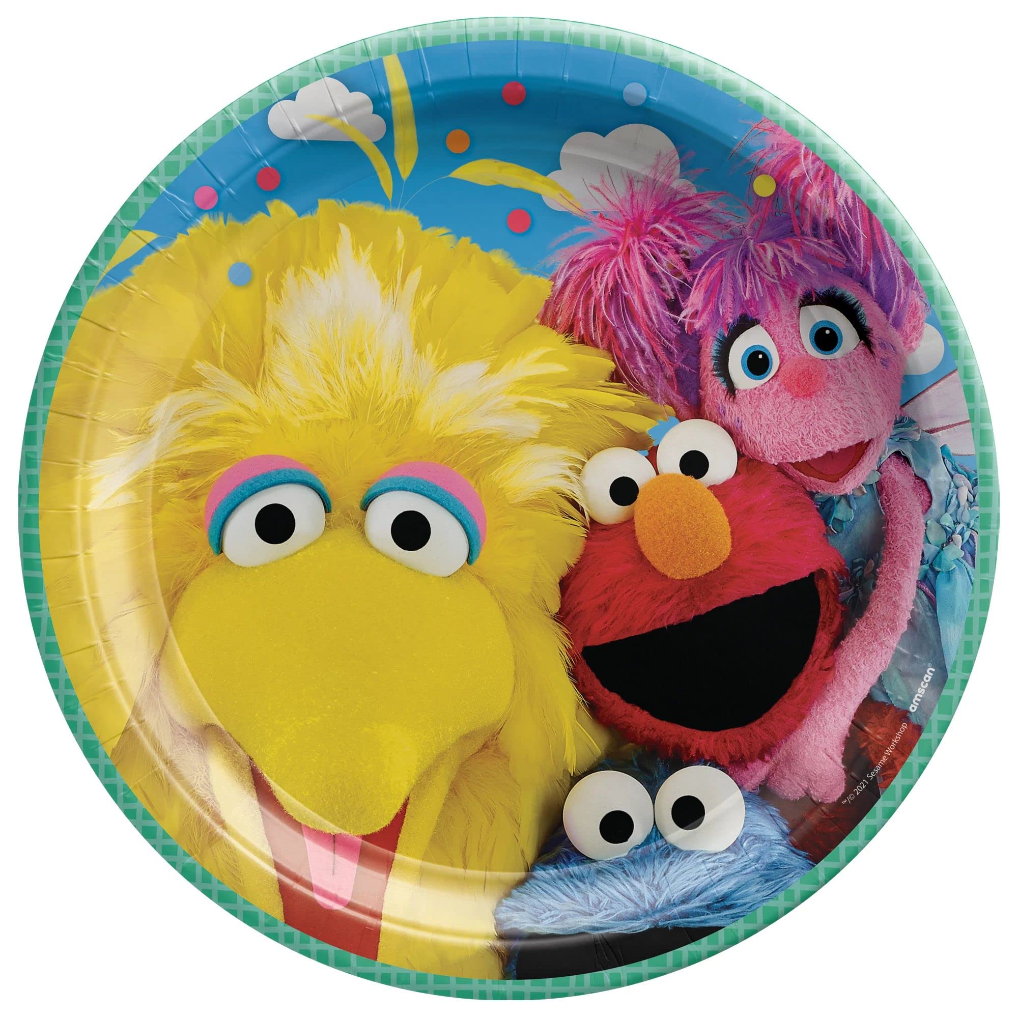 Amscan Sesame Street Elmo Party Supplies Bundle Pack includes Lunch Plates and Lunch Napkins (Bundle for 16)