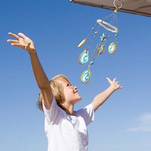 EDUMAN Make Your Own Clay Geodes Wind Chime for Home Garden Decoration, Arts and Crafts for Kids Ages 8-12, Wind Chime Craft Kit for Kids Learning & Educational Project Birthday Gifts for Boys & Girls