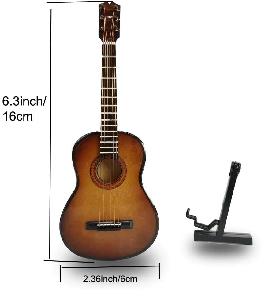 ALANO Miniature Guitar model Decorative Ornament, Music Instrument Ornament Home Decoration (G-C-16-S)