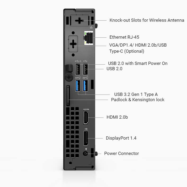 Dell Optiplex 3000 MFF Business Desktop, 12th Gen Intel Core i5-12500T, 16GB RAM, 1TB SSD, HDMI, RJ-45, Wired KB&Mouse, Displayport, Wi-Fi 6, Windows 11 Pro, Black