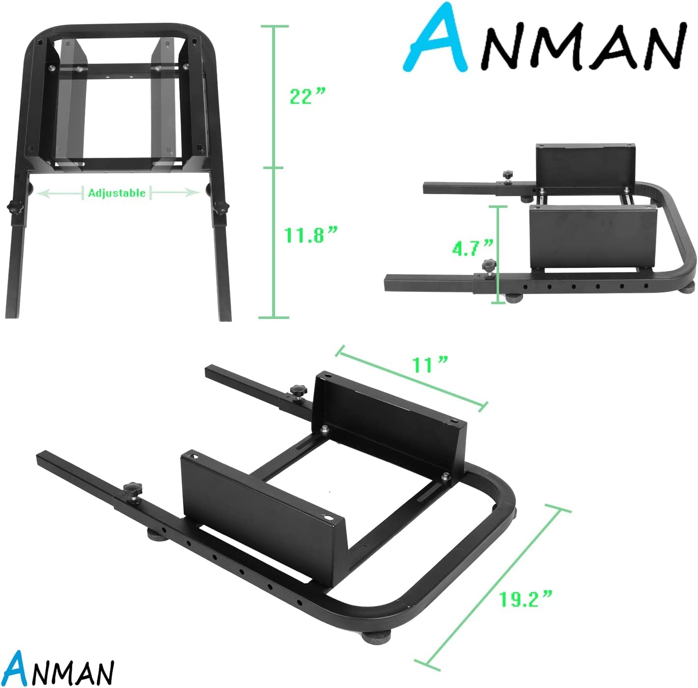 Anman PRO Rear Half of Seat Bracket - Racing Wheel Stand Accessories (Only Fits Racing Stand)