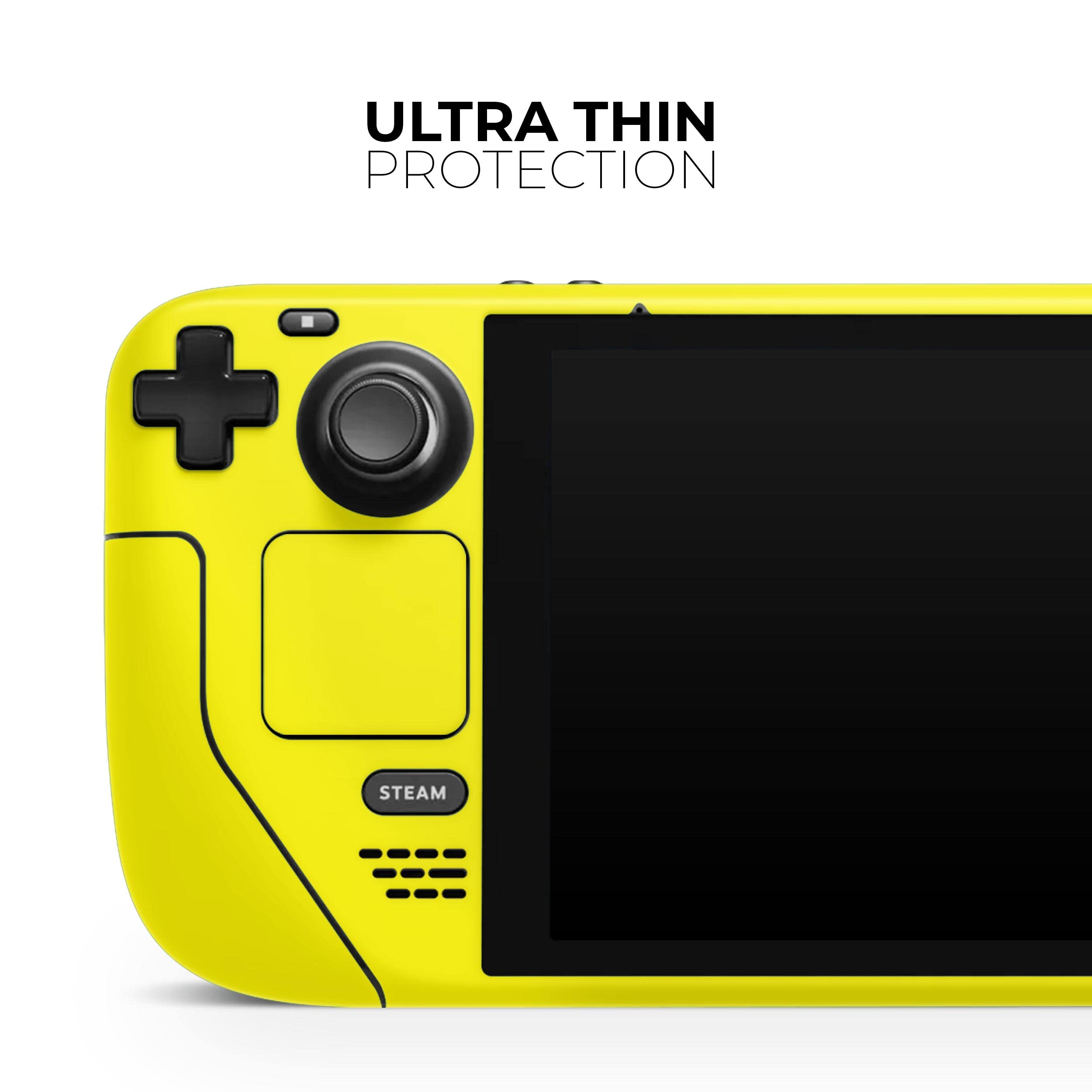 Design Skinz - Compatible with Steam Deck - Skin Decal Protective Scratch-Resistant Removable Vinyl Wrap Cover - Solid Yellow