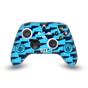 head case designs officially licensed manchester city man city fc city pattern logo art vinyl sticker gaming skin decal cover compatible with xbox series x/s controller