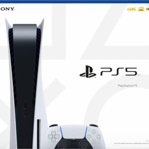 Sony Playstation 5 Disc Version PS5 Console - 4K-TV Gaming, 120Hz 8K Output, 16GB GDDR6, 825GB SSD, WiFi 6, Bluetooth 5.1 (Renewed) White