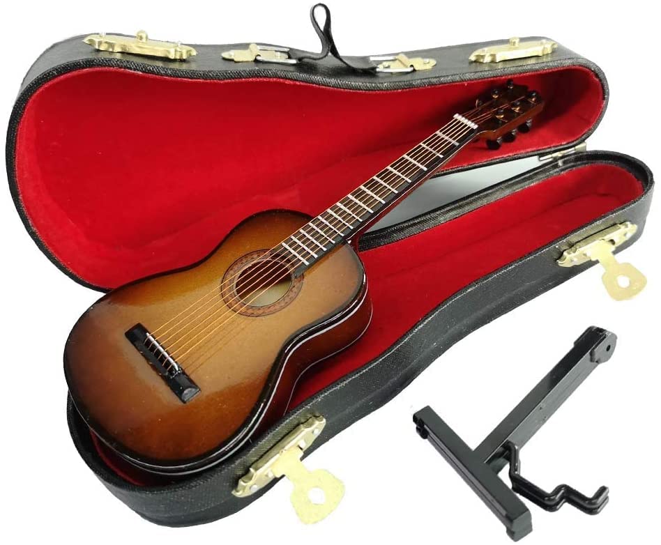 ALANO Miniature Guitar model Decorative Ornament, Music Instrument Ornament Home Decoration (G-C-16-S)