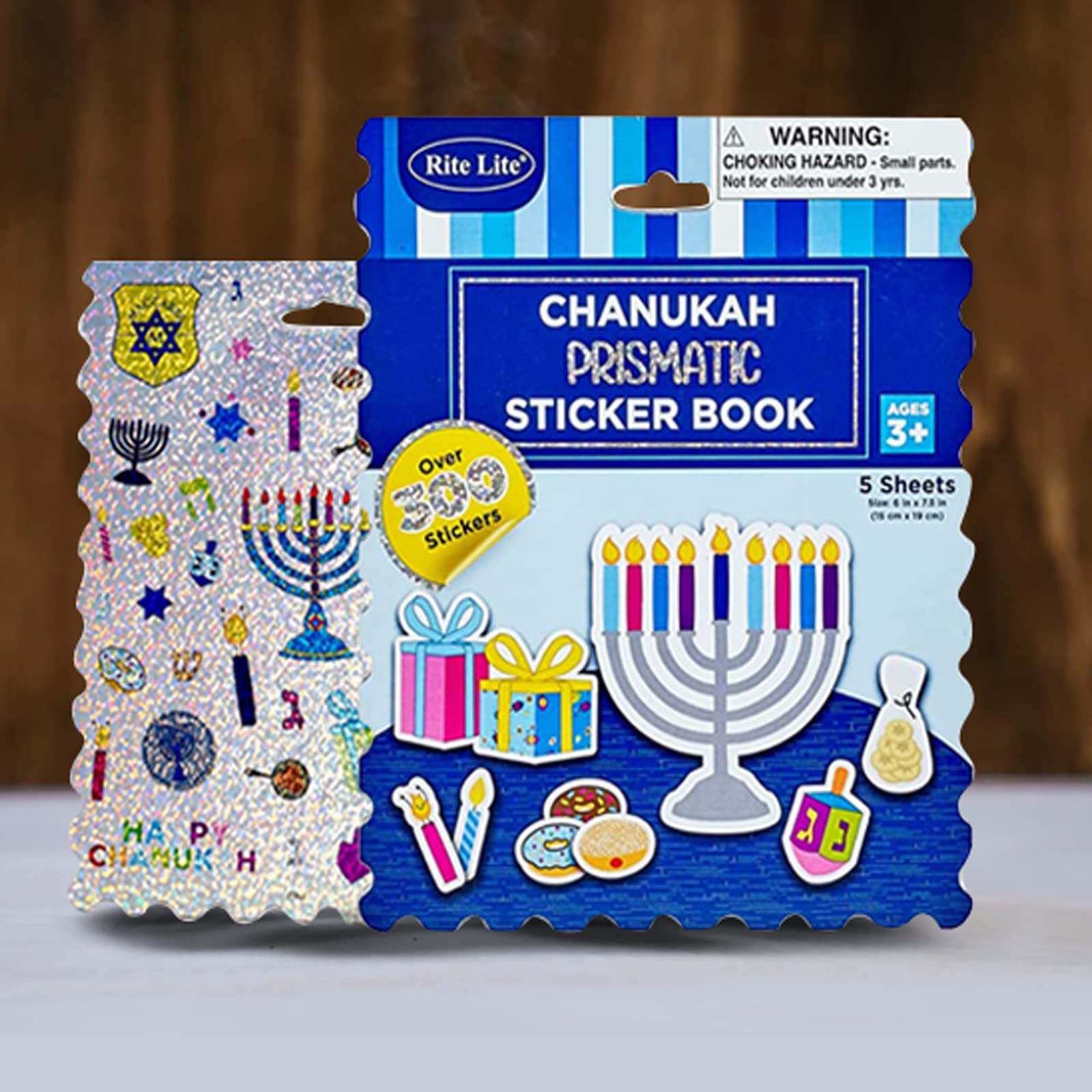 Rite Lite Sticker Book for Kids - Over 300 Chanukah Stickers! Hanukkah Jewish Arts and Crafts Stickers Gifts Hanukkah Decorations Album for Scrapbooks, Planners, Gifts and Rewards!