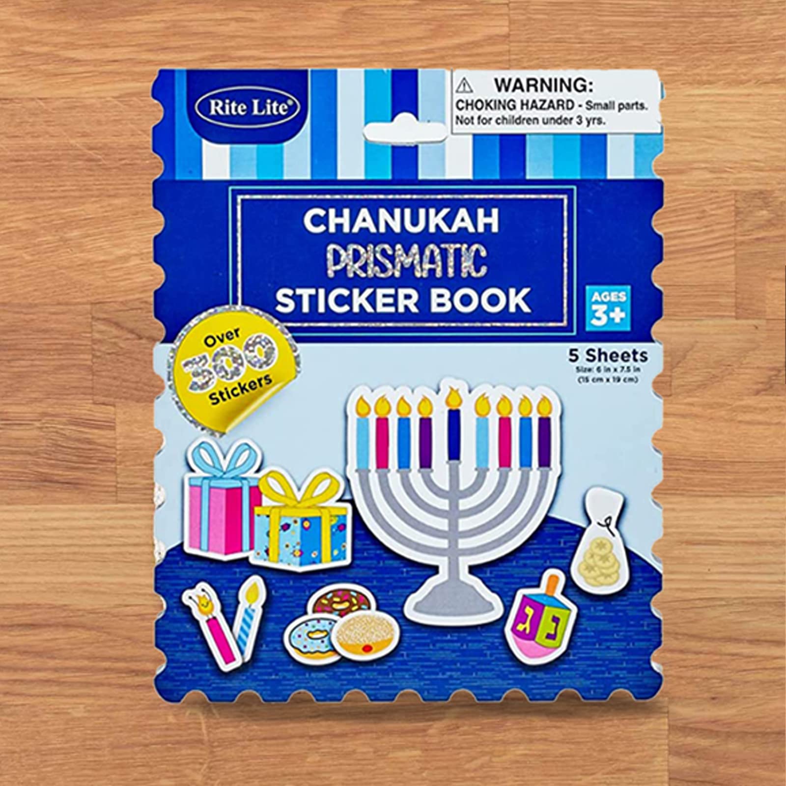 Rite Lite Sticker Book for Kids - Over 300 Chanukah Stickers! Hanukkah Jewish Arts and Crafts Stickers Gifts Hanukkah Decorations Album for Scrapbooks, Planners, Gifts and Rewards!