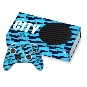 head case designs officially licensed manchester city man city fc city pattern logo art vinyl sticker gaming skin decal cover compatible with xbox series s console and controller bundle