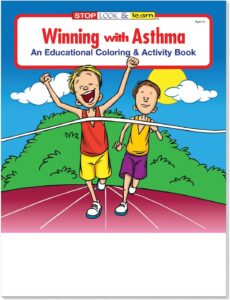 zoco - learn about asthma - custom kids educational coloring books (250 bulk pack, with crayons) - know asthma symptoms - doctors, hospitals, medical center handout - games, puzzles, activities