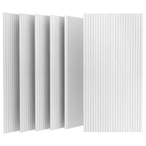 umiacoustics 6 packs acoustic panel,48 x 24 x 0.4 inches sound absorbing door panel,decorative wall panels equidistant slot for room,home theater,studio