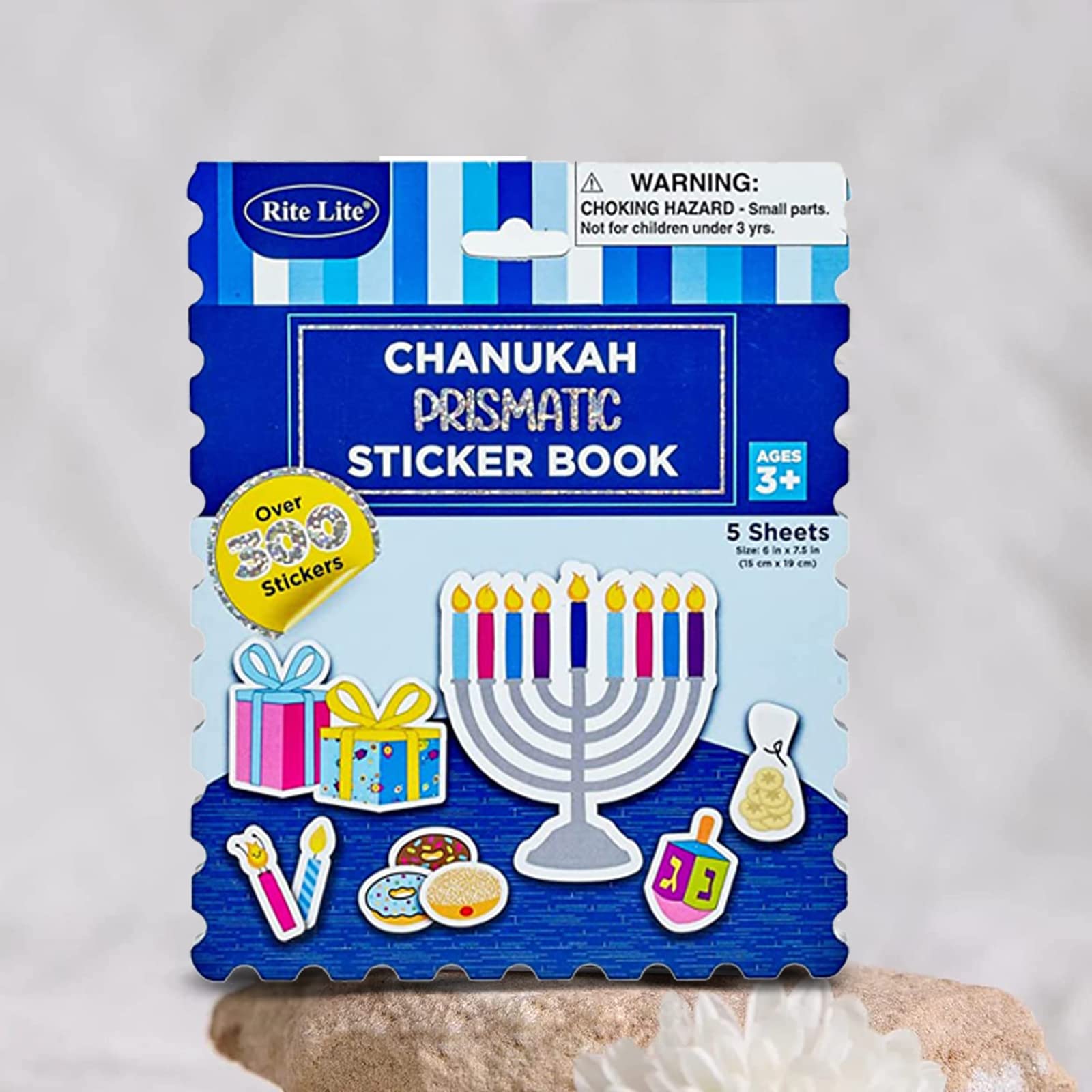 Rite Lite Sticker Book for Kids - Over 300 Chanukah Stickers! Hanukkah Jewish Arts and Crafts Stickers Gifts Hanukkah Decorations Album for Scrapbooks, Planners, Gifts and Rewards!