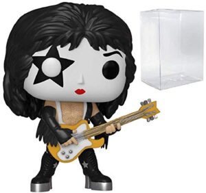 pop rocks: kiss - starchild (paul stanley) funko vinyl figure (bundled with compatible box protector case), multicolored, 3.75 inches