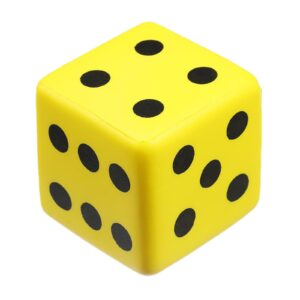 1 pc pu sponge dice,table games accessory 8cm big square blocks for school family math teaching/party favors and supplies for teens and adults