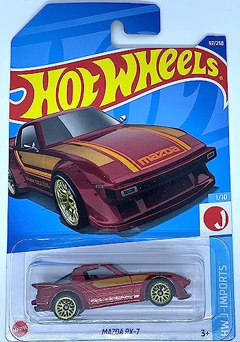 Hot Wheels 2022 - Mazda RX-7 - Red - HW J-Imports - 1/10