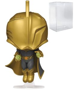 pop dc heroes: black adam - dr. fate (metallic) funko vinyl figure (bundled with compatible box protector case), multicolor, 3.75 inches