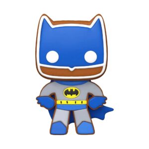 pop dc holiday - gingerbread batman funko vinyl figure (bundled with compatible box protector case), multicolored, 3.75 inches