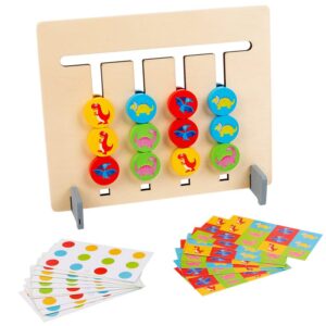 y ytongsoon four-color dinosaur animal logic game double-sided wooden montessori enlightenment aids children's educational toys