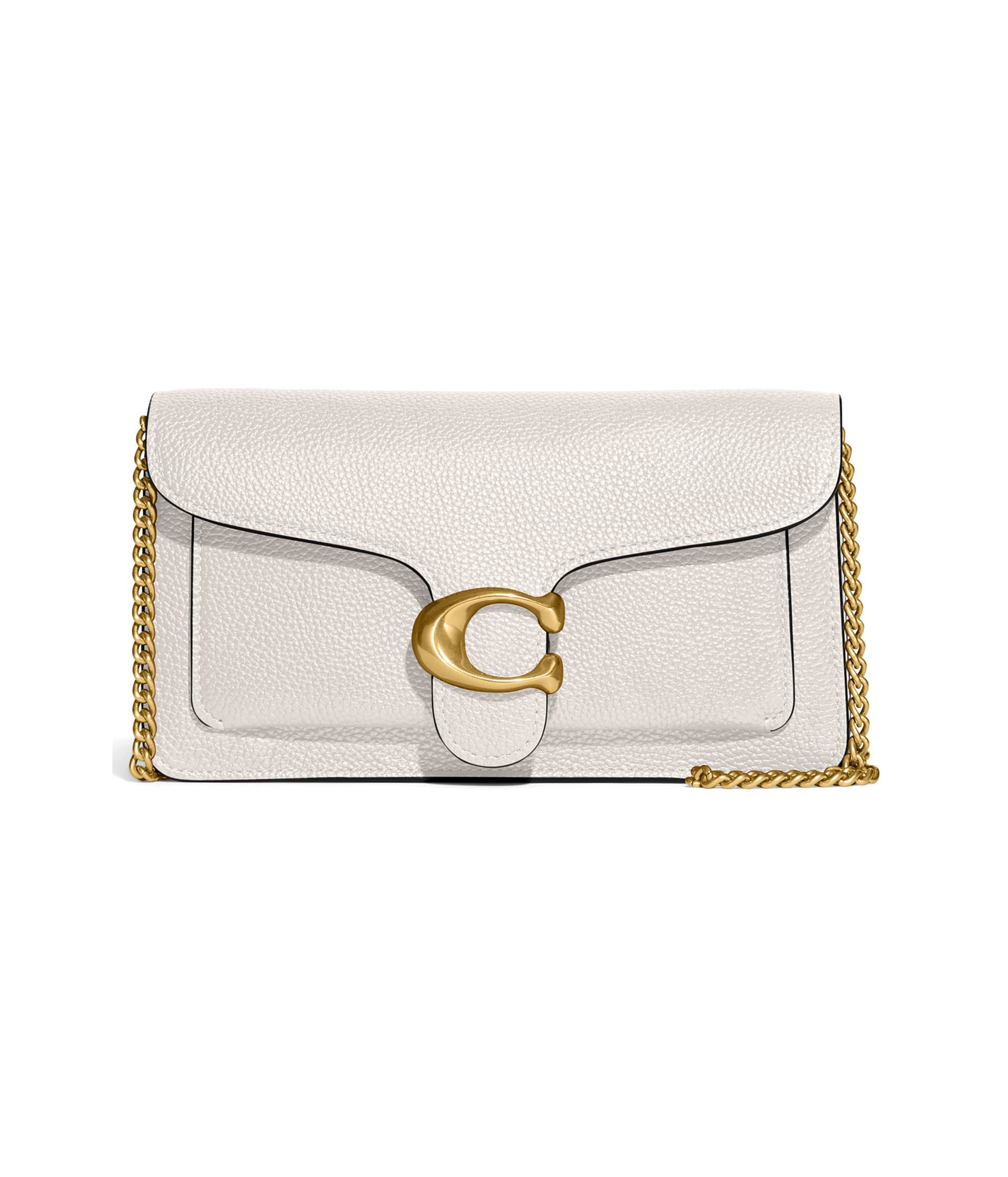 Coach Tabby Chain Clutch, Chalk