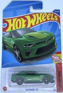 hot wheels 2022 - '18 camaro ss - green - then and now - 4/10 - mint/nrmint - ships bubble wrapped in a box