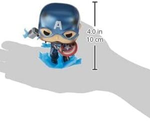 Funko POP! Marvel Avengers Endgame Captain America with Broken Shield & Mjolnir (Glow in The Dark & Metallic), Exclusive