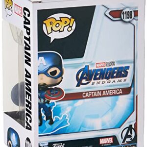 Funko POP! Marvel Avengers Endgame Captain America with Broken Shield & Mjolnir (Glow in The Dark & Metallic), Exclusive