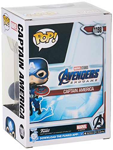 Funko POP! Marvel Avengers Endgame Captain America with Broken Shield & Mjolnir (Glow in The Dark & Metallic), Exclusive