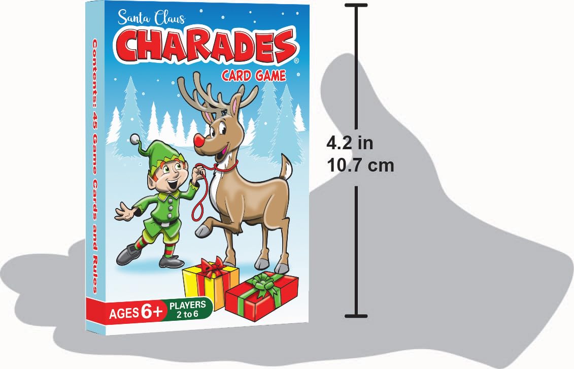 Arizona GameCo Santa Claus Charades, a Family Christmas Party Game for Kids Ages 6 and Up – No Reading is Required to Play – Perfect for Families, Stocking Stuffer