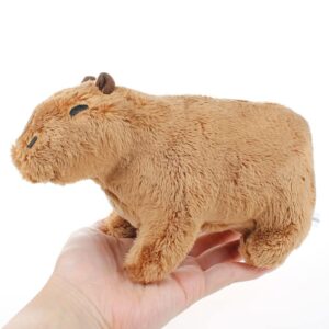 tiny heart capybara stuffed animal, realistic capybara plush cute 7 inch simulation stuffed capybara plush toy gifts kids birthday christmas