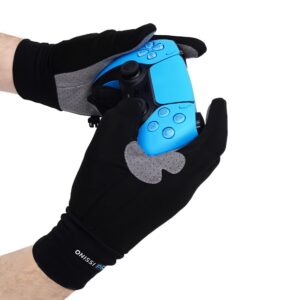 onissi pro gaming gloves for sweaty hands | sim racing gloves|full finger gamer gloves for grip ps4/ ps5/xbox/pc/vr/sim racer