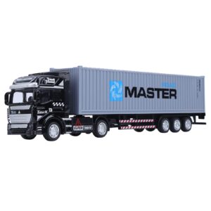 container truck model, 1: 48 alloy toy highly simulation children car toys vehicle(grey)