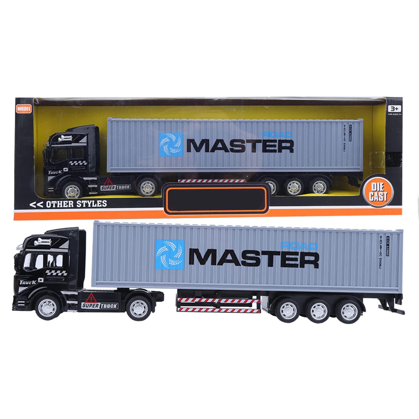 Container Truck Model, 1: 48 Alloy Toy Highly Simulation Children Car Toys Vehicle(Grey)