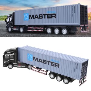 Container Truck Model, 1: 48 Alloy Toy Highly Simulation Children Car Toys Vehicle(Grey)