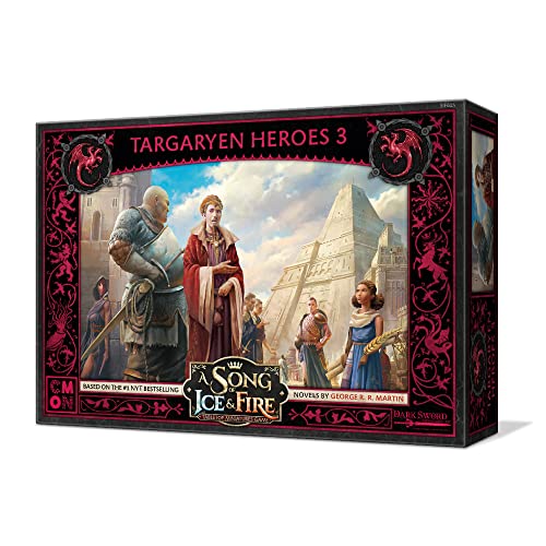 CMON A Song of Ice and Fire Tabletop Miniatures Targaryen Heroes III Box Set - Lead Legendary Heroes in Battle, Strategy Game for Adults, Ages 14+, 2+ Players, 45-60 Minute Playtime, Made by CMON