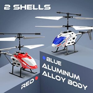 DEERC Remote Control Helicopter, 3.5 CH Altitude Hold RC Helicopters w/Gyro for Beginner, 2 Shells LED Light One Key Take Off/Landing, 2.4GHz Aircraft Indoor Flying Toy for Kids Boys Girls