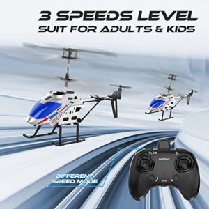 DEERC Remote Control Helicopter, 3.5 CH Altitude Hold RC Helicopters w/Gyro for Beginner, 2 Shells LED Light One Key Take Off/Landing, 2.4GHz Aircraft Indoor Flying Toy for Kids Boys Girls