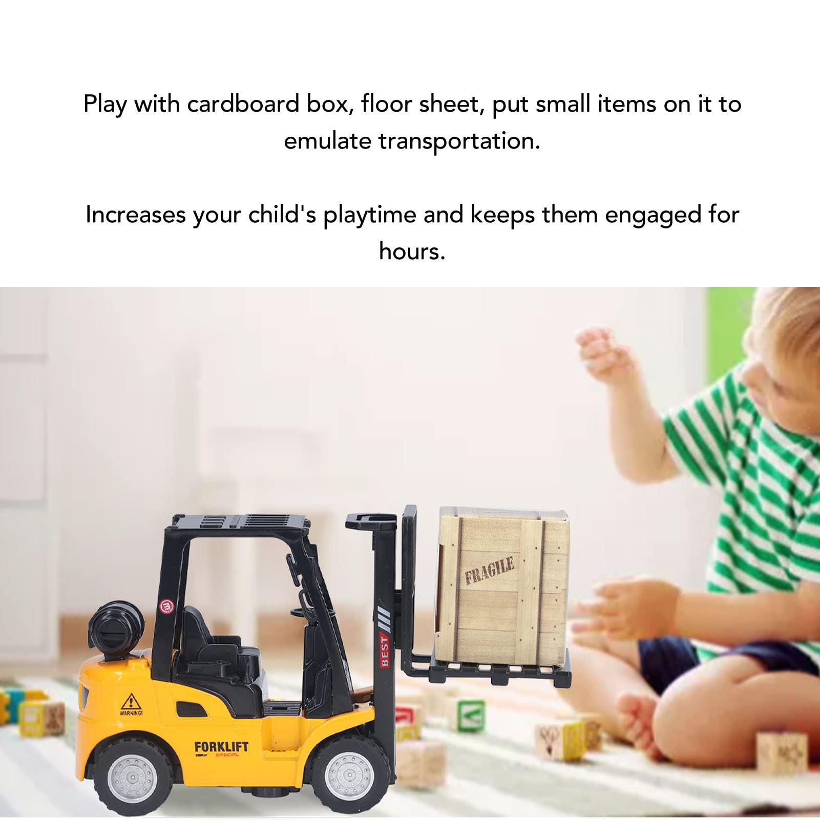 Forklift Toy Forklift Construction Toy Engineering Vehicle Model for 3 Years Old and Up Kids