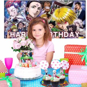 Full Time Hunter Party Supplies Birthday Hunterxhunter Decorations Balloons Banner Cake Toppers Set Decorations Decor