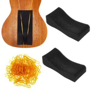 2 pcs kids violin shoulder pads soft foam violin shoulder rest violin sponge violin shoulder pillow with yellow rubber bands for party wedding concerts player cushion, 3/4-1/2