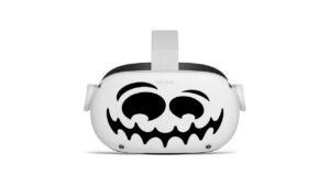 pumpkin big happy smile - oculus quest 2 - decals - black & pink