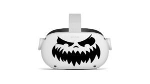 pumpkin wicked smile - oculus quest 2 - decals - black