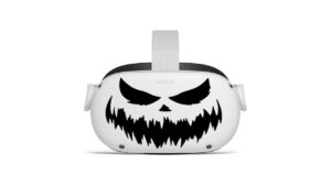 pumpkin wicked mean smile - oculus quest 2 - decals - black & pink