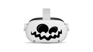 pumpkin smudge smile - oculus quest 2 - decals - black & pink