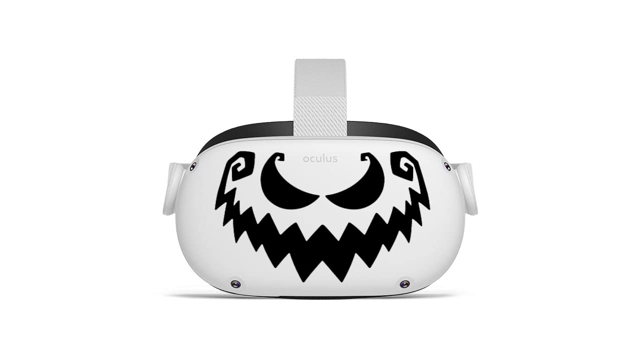 Pumpkin evil smile - Oculus Quest 2 - Decals - Black & Pink