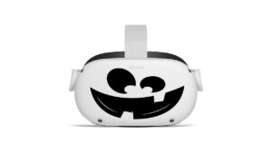 pumpkin big smile - oculus quest 2 - decals - black & pink